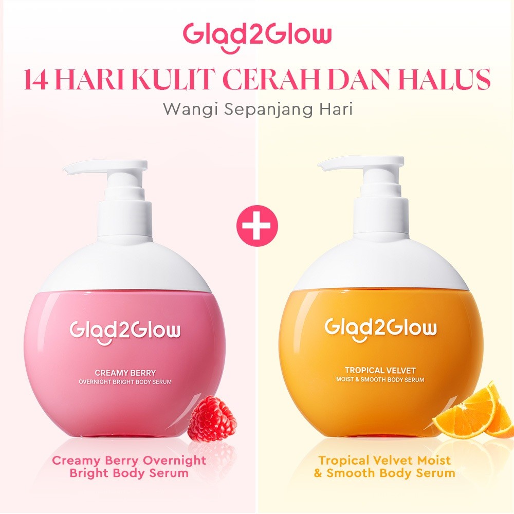 【NEW Launch】glad2glow Creamy Berry Overnight Bright Body Serum 300ml ...