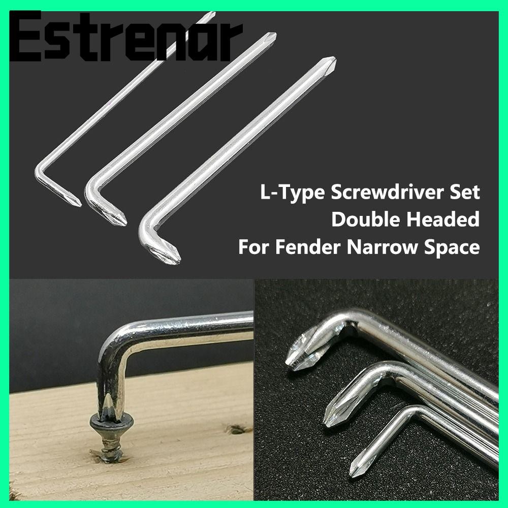 ESTRENAR 3PCS/Set Screwdriver Set Portable Elbow Bend Short Arm PH0 PH1 ...