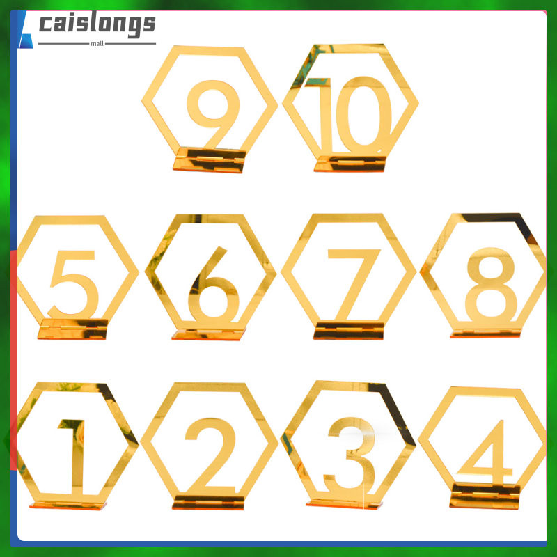 10 Pcs Welcome Table Number Plate Wedding Reception Signs Numbers ...