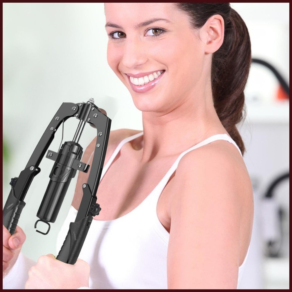 Chest Exerciser Home Gym Back Expander Adjustable 22-440 Lbs Hydraulic ...