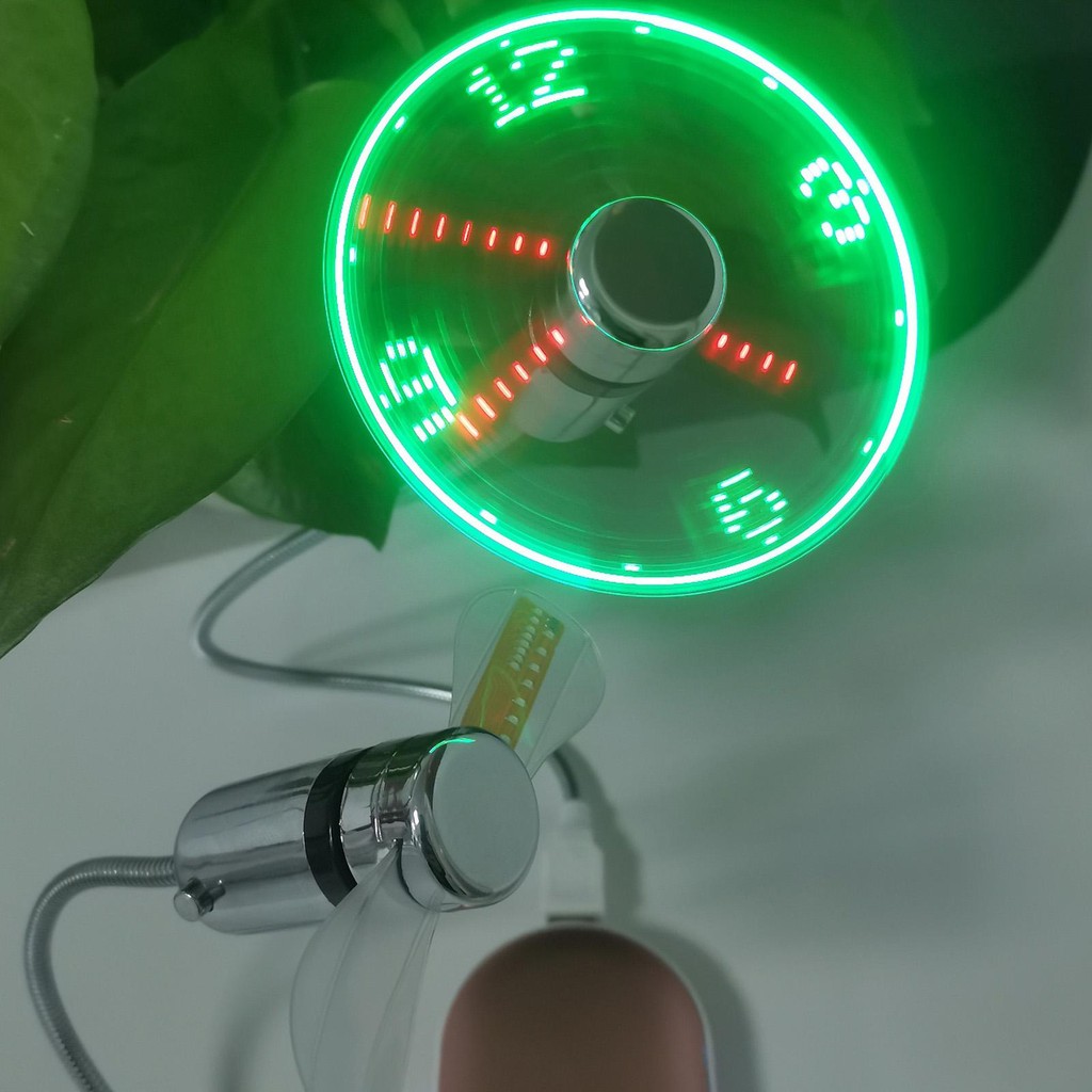 [nsyyoec] Flexible Cooling Fan USB Clock Real Time Display Lightweight ...
