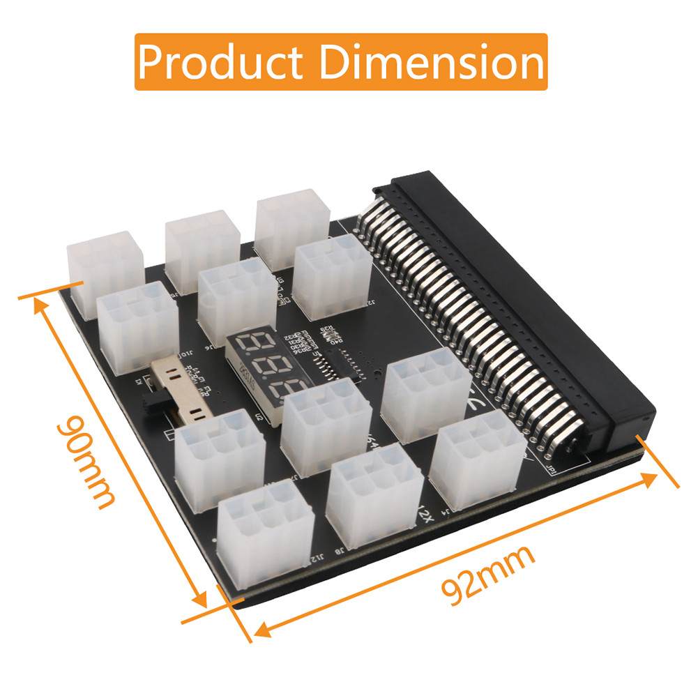 1200W PSU Breakout Board 12 Ports ATX 6 Pin for DPS-800GB 1200FB 1200QB ...