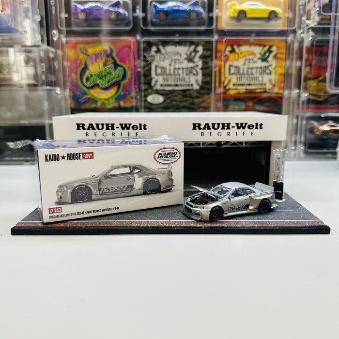 Mini GT x Kaido House CHASE KHMG143 Nissan Skyline R34 Silver Kaido ...