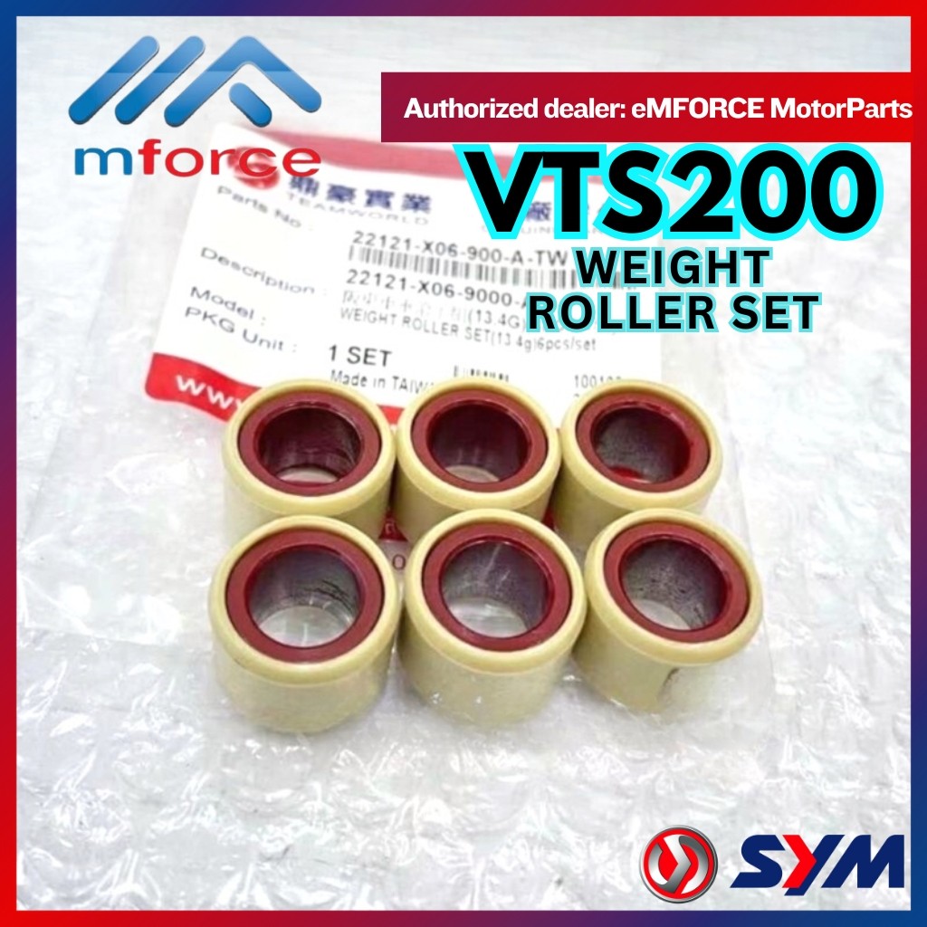 SYM VTS200 VTS 200 ELEGAN-150 GTS200 WEIGHT ROLLER PULLEY [6PCS] 22121 ...