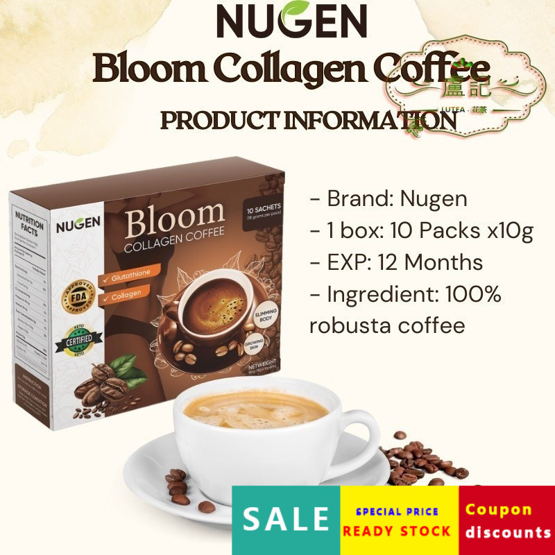 halal coffee Nugen Bloom Collagen Coffee collagen and glutathione ...