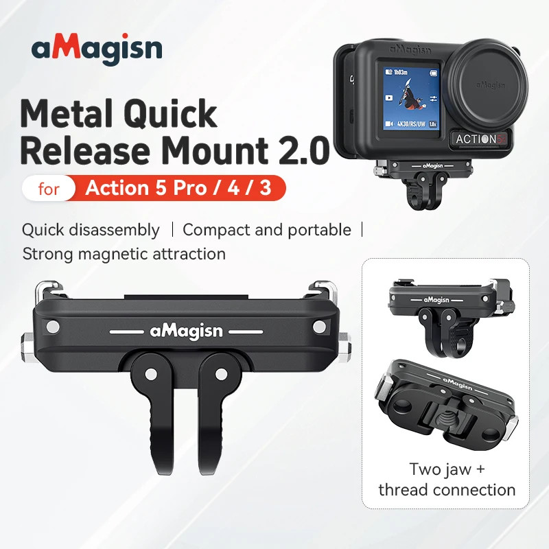 aMagisn Action 5 Pro Quick Release Mount , Action 4 3 Metal Magnetic ...