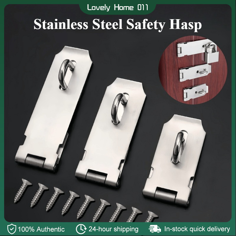 1pc Stainless Steel Locking Hasp Latches-Safety Padlock Door Latch Lock ...