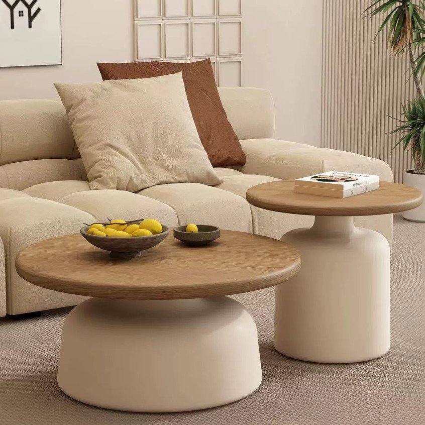 Cream Style Apartment Coffee Table Living Room Household Small ...