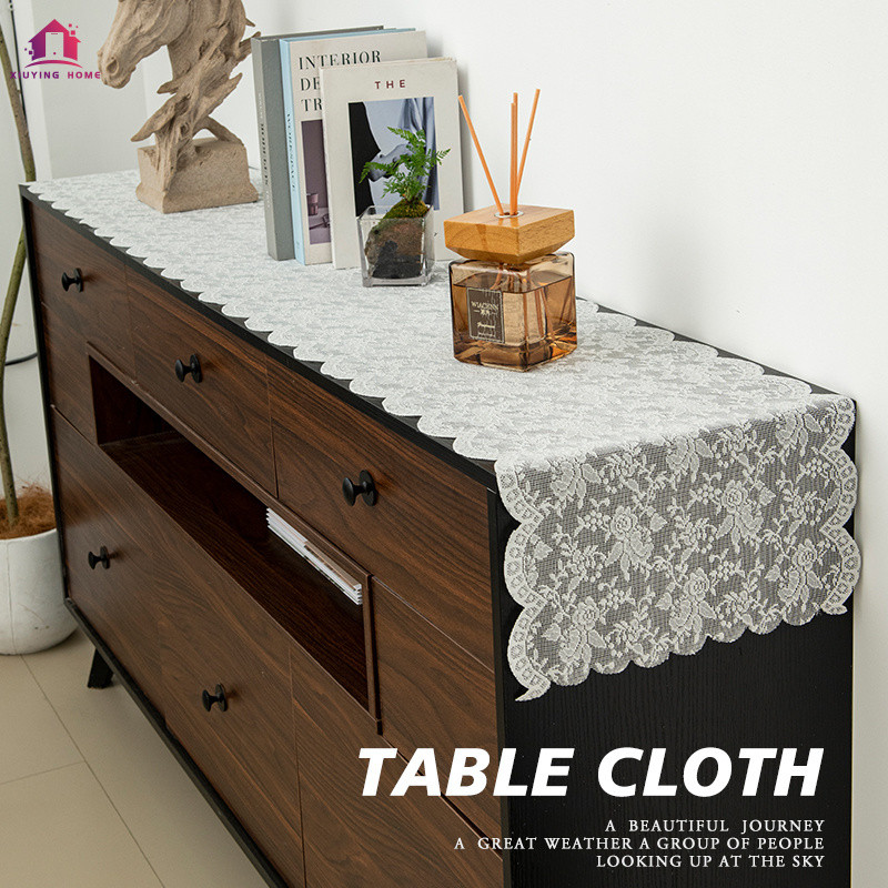Coffee table tablecloth, French lace long tablecloth for home use ...