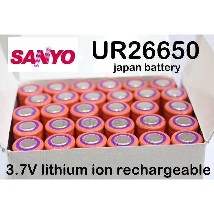 Sanyo UR 26650 japan Li ion Rechargeable Lithium Ion 3.7V 2500mAh ...