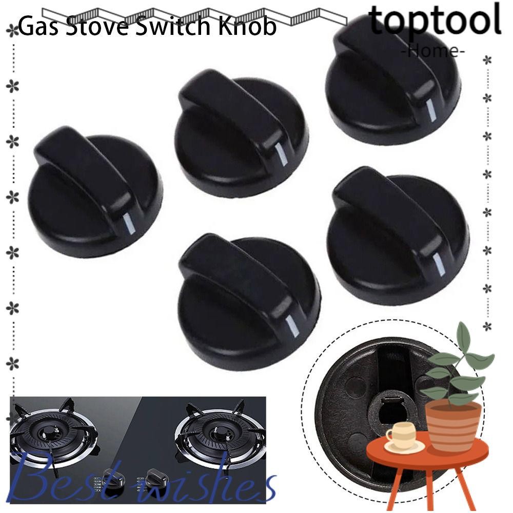 TOPTOOL 1/2/5Pcs Hob Knobs, General 8mm Gas Stove Cooker Control Knob ...