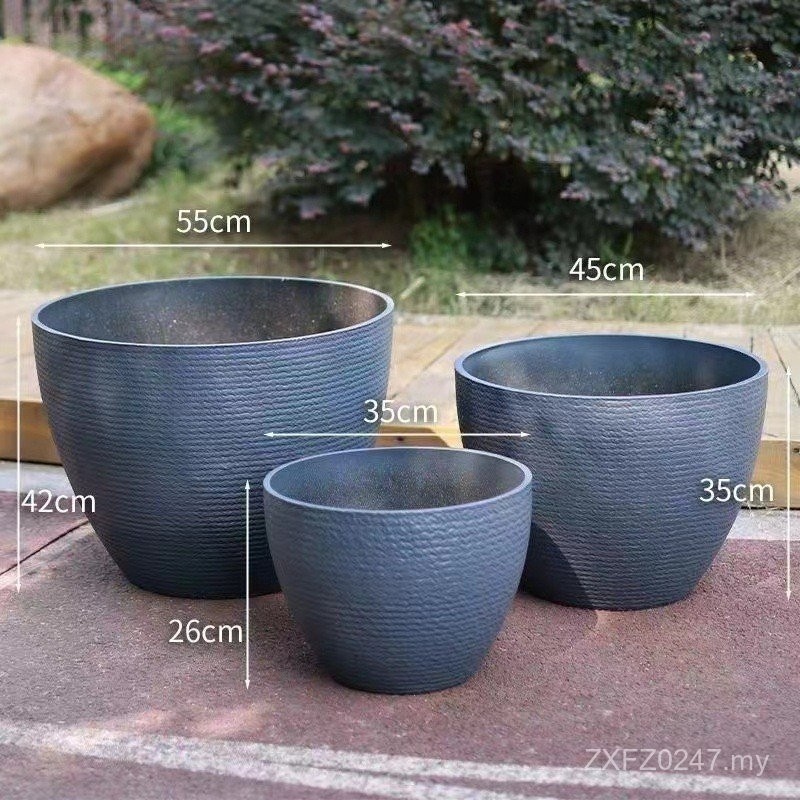 Tool Plastic Fan Flowerpot Non-porous Tank Flowerpot Bleaching Paint ...