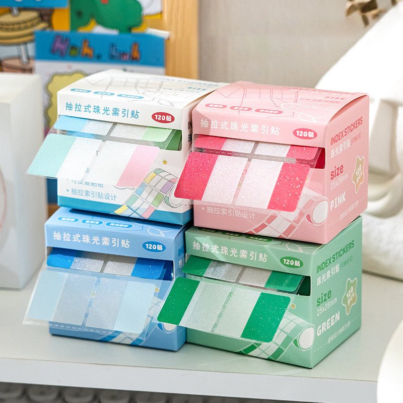 120 Boxed Sheets Pull Out Glitter Index Stickers School Office ...