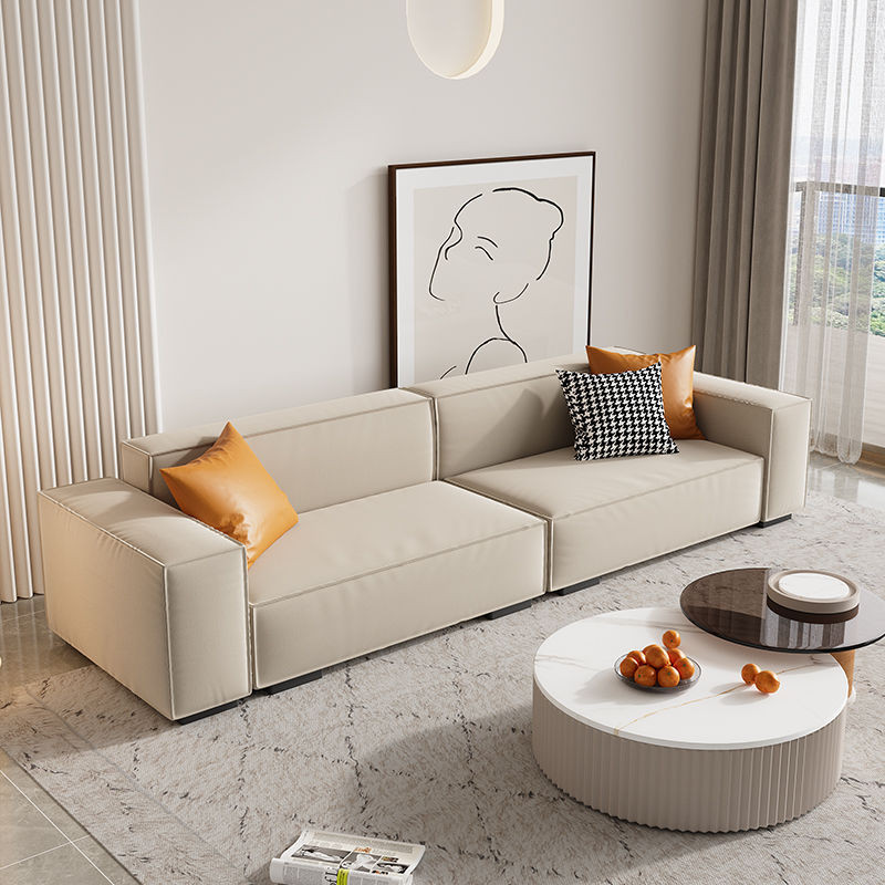 Italian Technology Cloth Sofa Living Room Simple Modern Cream Style ...