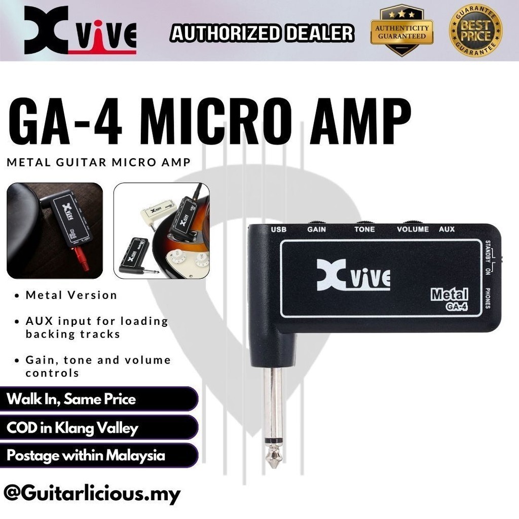 XVIVE GA-4 Metal Rechargeable Micro Amp / Headphone Amp / Amplug / GA4 / GA 4 / MT | Shopee Malaysia