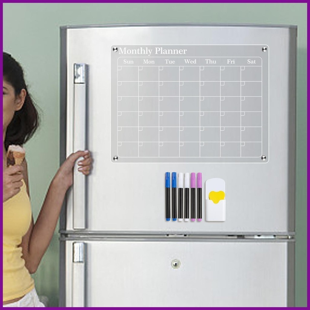 Dry Erase Board Calendar Magnetic Note Acrylic Calendar Planner Wall ...