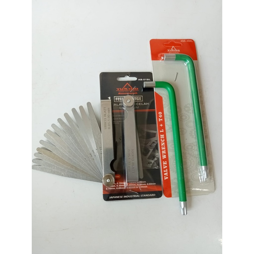 Package of 2 pcs Feeler Gauge 13 Blades + T40 Valve Adjustment Key ...