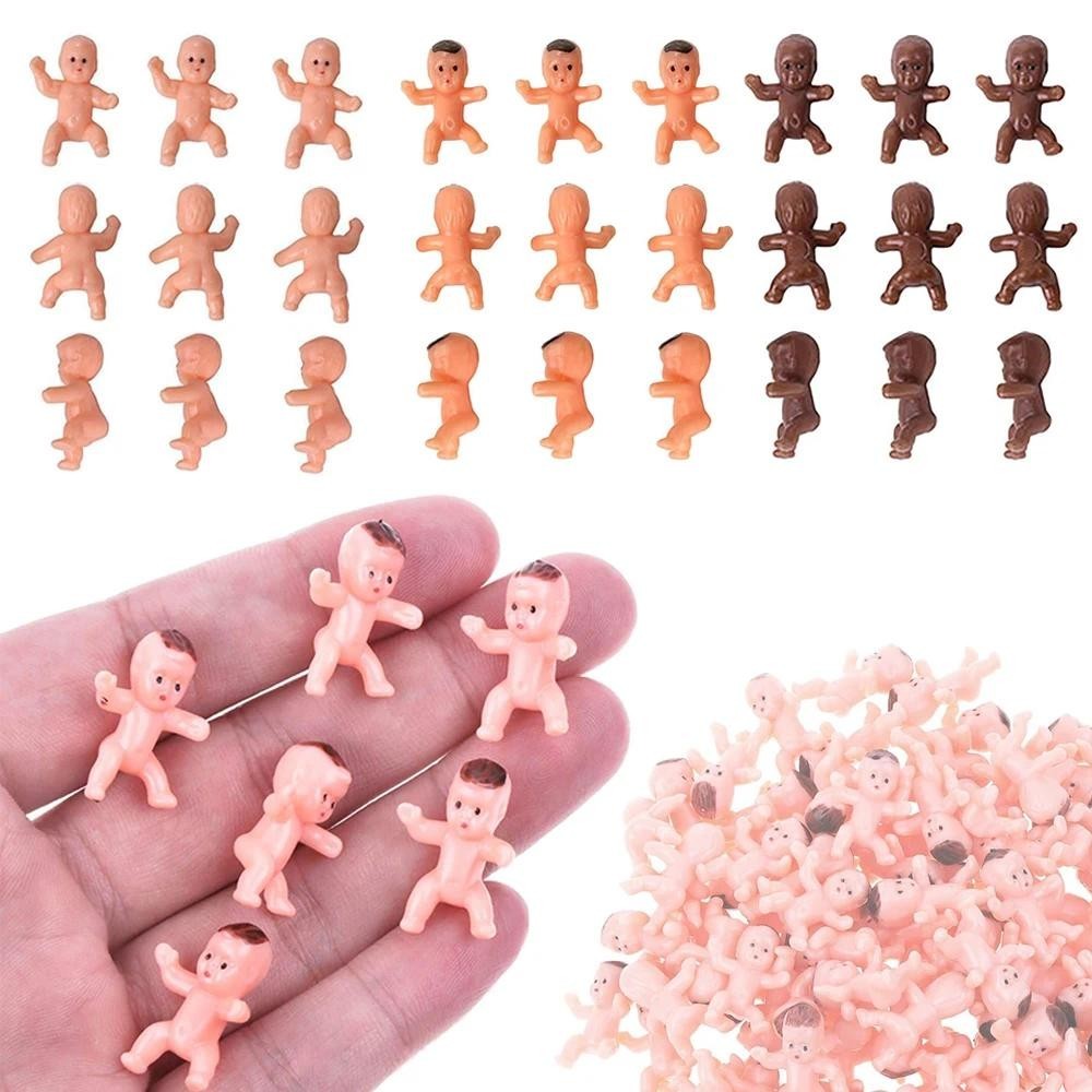 60/100/120pcs Vintage Miniature Plastic Babies Brown Latin Pink Baby ...