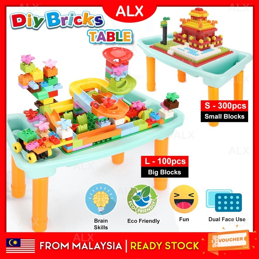 ALX BORONG MALAYSIA 2 in 1 Multifunction 300pcs Lego Building Blocks ...