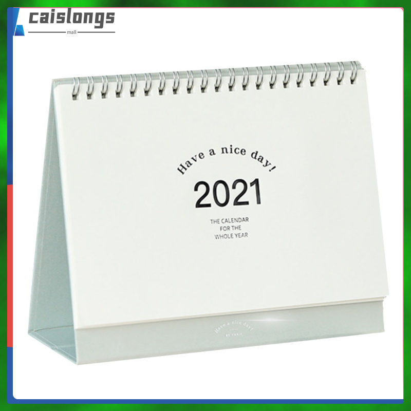 Desk Calendars Monthly Desktop Standing 2021 Foldable Turn The Page ...