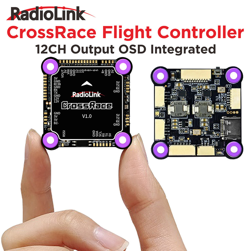 Radiolink CrossRace Flight Controller 12CH Output OSD Module Integrated APM and Betaflight FC ...