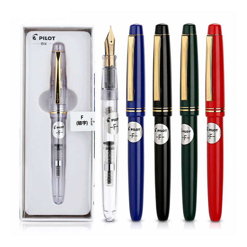 PILOT Genuine Fountain Pen 78g+Transparent Demonstration Fountain Pen Students 78g Iridium f-Tip ...