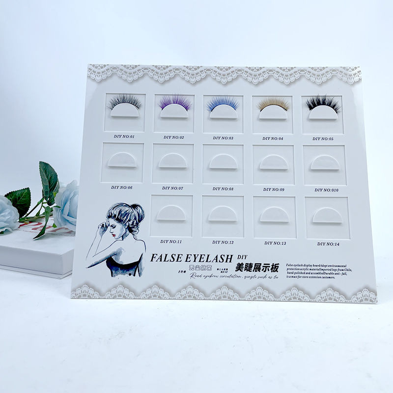 Eyelash Display Board Template Eyelash Board Finished Straws Style ...