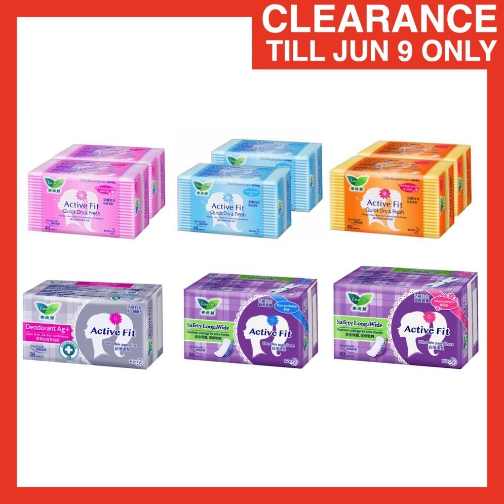 (FRESH BATCH) Laurier Active Fit Pantyliner Panty Liner Safety Long ...