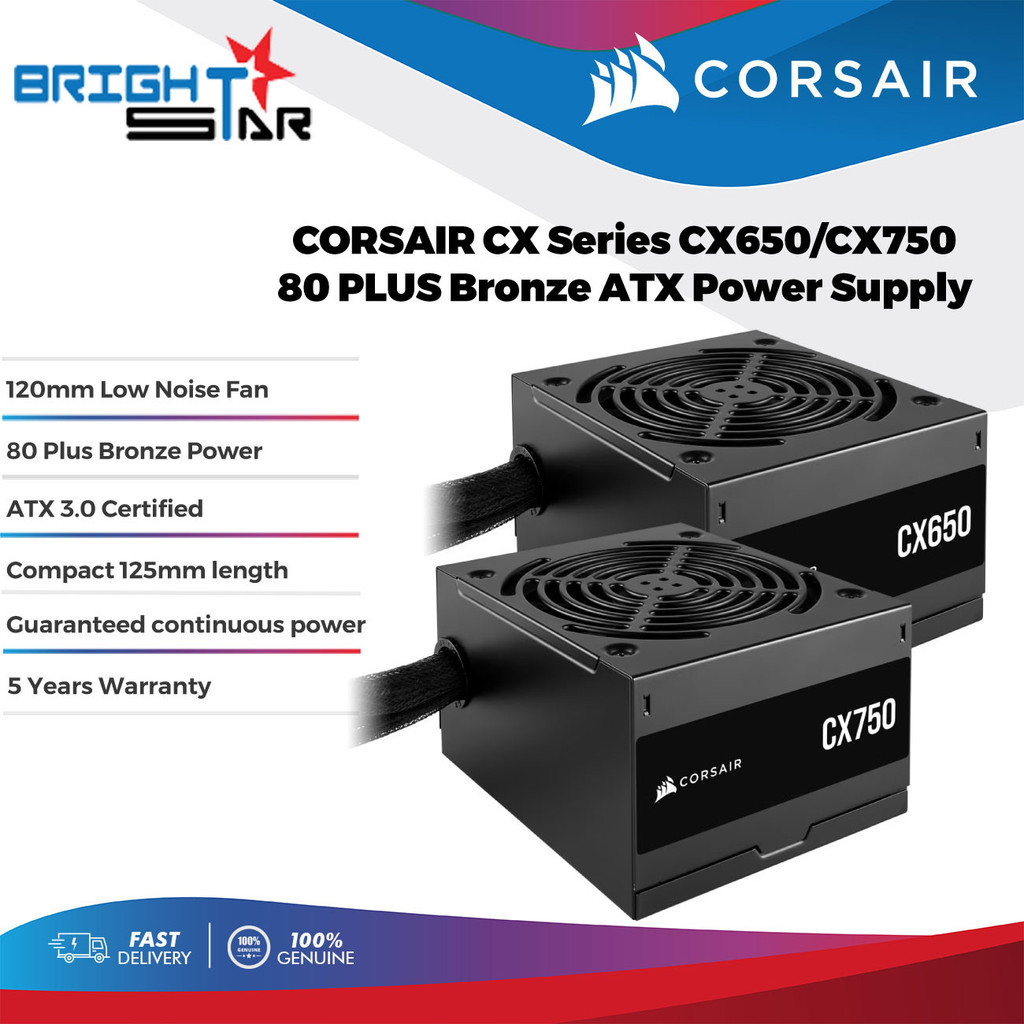 CORSAIR CX Series CX650/CX750 80 PLUS Bronze ATX Power Supply | Shopee Malaysia