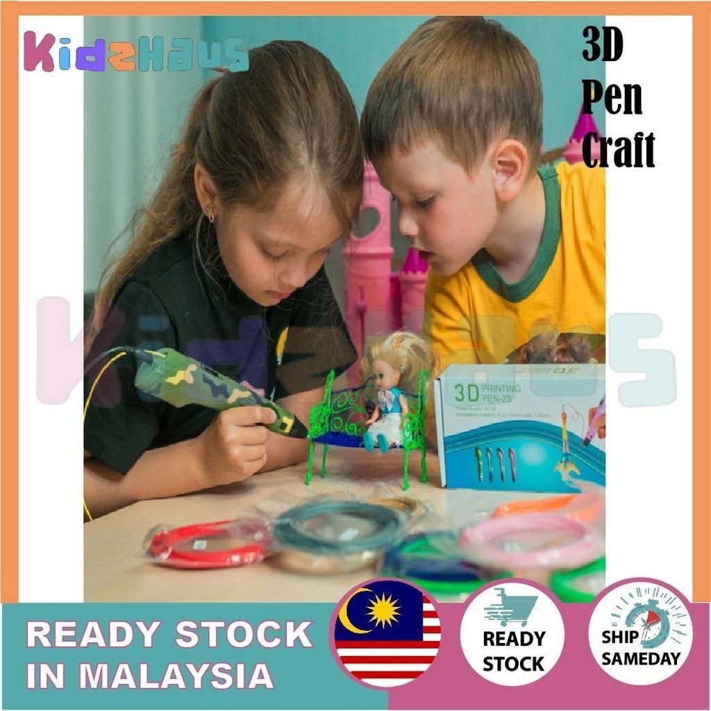 USB Powered 3D Pen Craft with PLA Filament Refill | LCD Screen 3D ...
