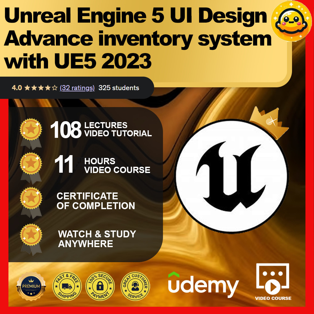 [Video Course] Unreal Engine 5 UI Design: Advance inventory system with UE5 | Shopee Malaysia