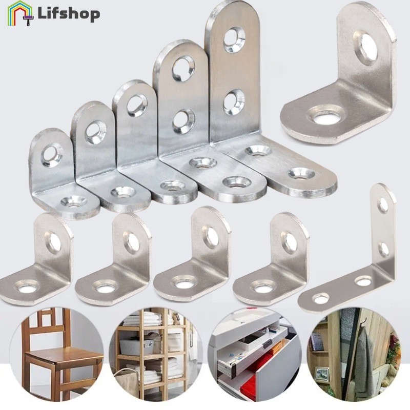 Home Fixing Fittings - Metal Corner Braces Brackets - Space Saving ...