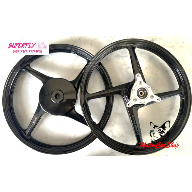 SuperFly PROJECT-X 4 Sport Rim 4 Batang Yamaha NVX155 (Black) Size ...