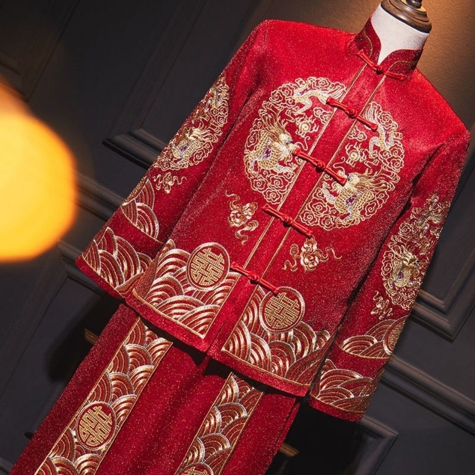 Xiuhe Clothing Men's Clothing 2023 Chinese Groom Wedding Toast Clothing ...