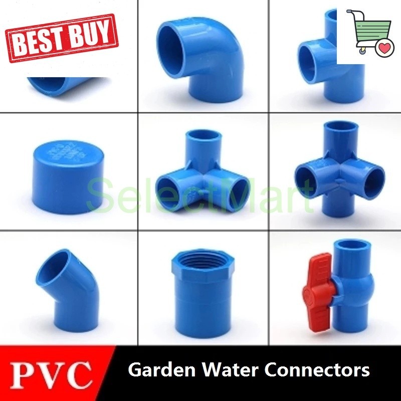 SM -Blue PVC Pipe Connector | 3-Way| 4- Way| 5-Way| 6-Way/ PVC Water Supply Pipe Fittings Blue ...