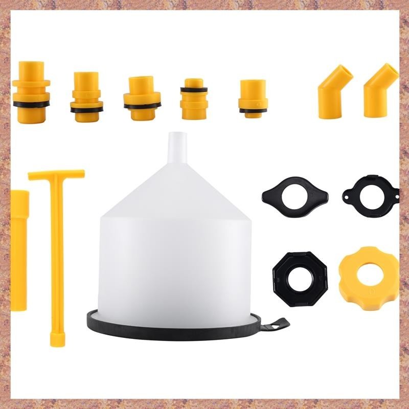 (V Y U C)15PCS/Set Car Radiator Coolant Filling Funnel Kit Spill Proof ...