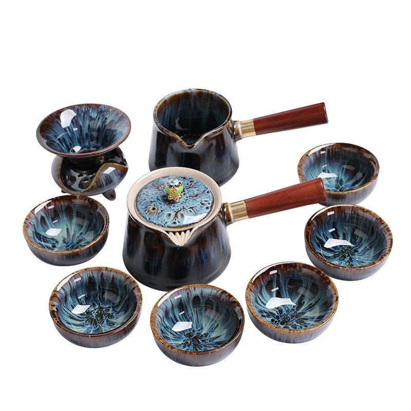 Kiln Transformation Jianzhan Kungfu Tea Set Small Tea Set Ho Kiln Transformation Cup Kung Fu Tea ...