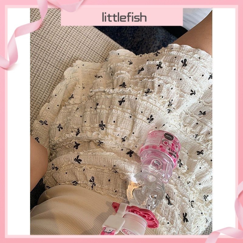 [Littlefish] Sweet Girl Ballet Style Spring Japanese Skirt Girl Design Feeling Niche Fluffy Soft ...