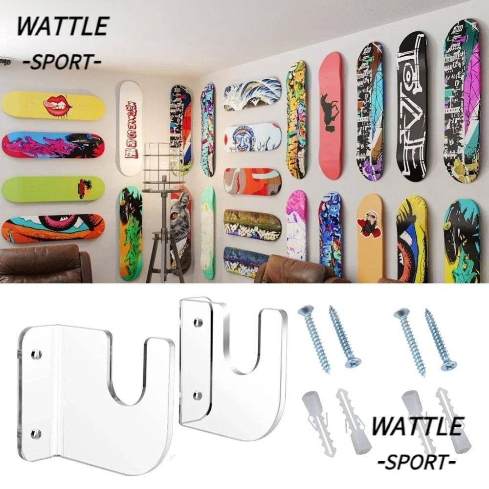 WA-SPORT 1 Pairs Skateboard Wall Rack, Display Rack Stable Skateboard ...