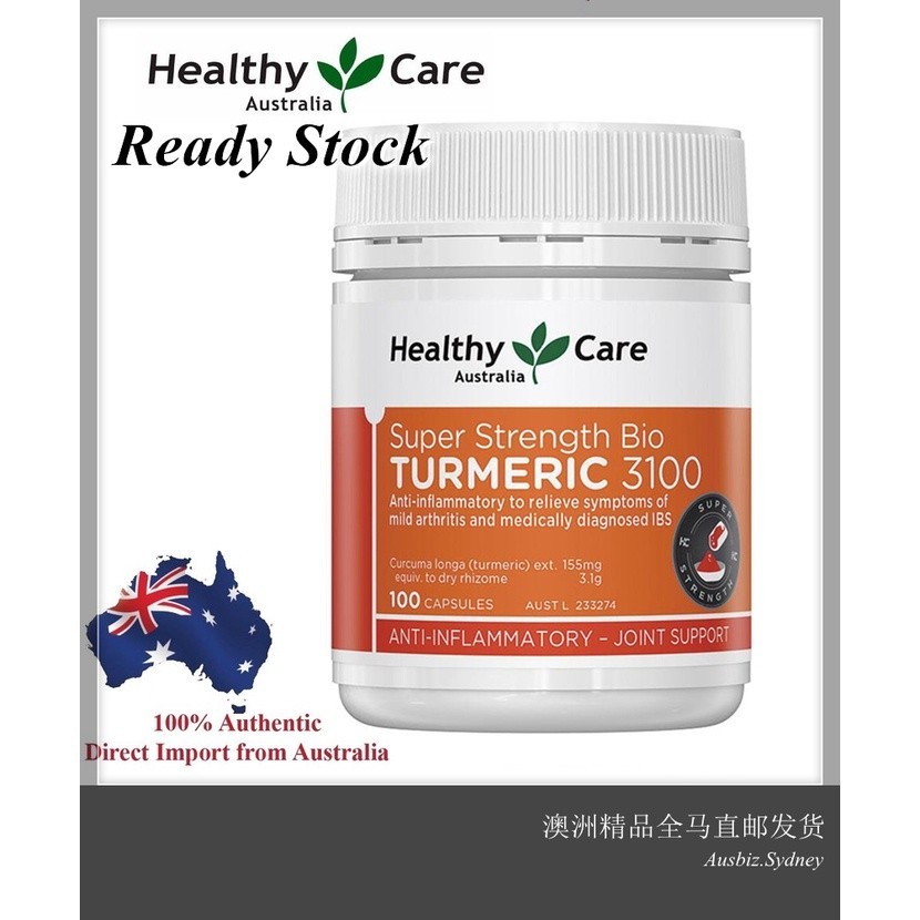 [Ready Stock EXP: 01/2028] Healthy Care Turmeric 3100 ( 100 Capsules ...
