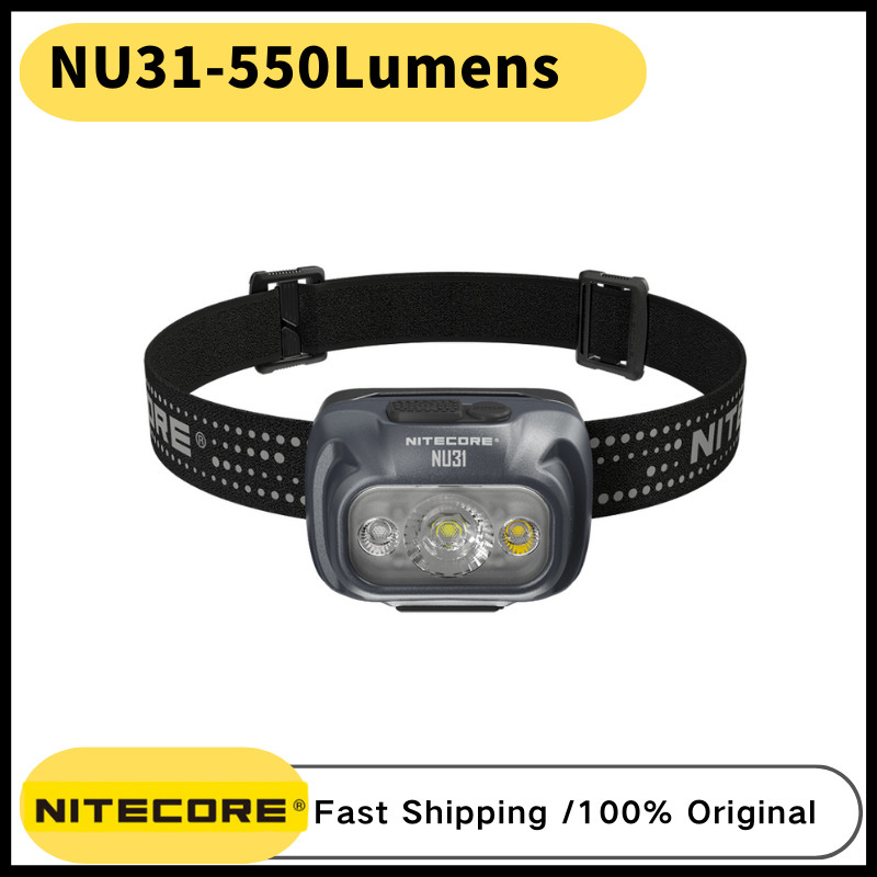 NITECORE NU31 USB-C Rechargeable Running Headlamp Triple Output ...