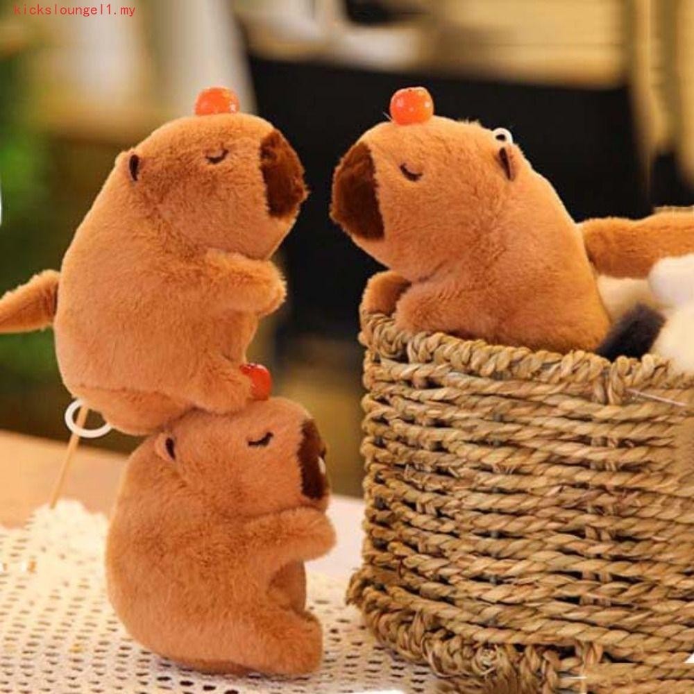 KICKSLOUNGEL Plush Capybara Tail Wagging Keychain, Wagging Tail Cartoon ...