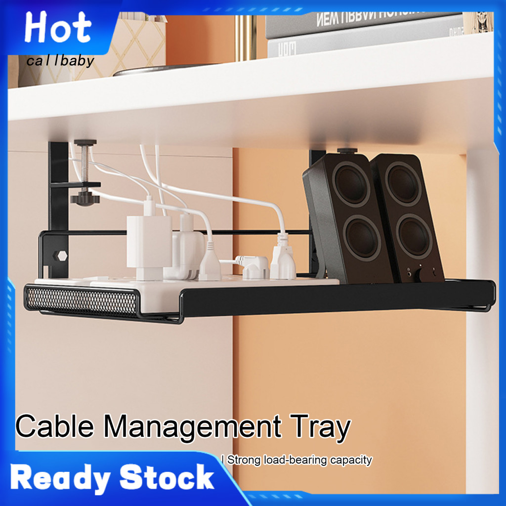 KDCL- Desktop Cable Organizer No-drill Cable Management Tray Adjustable ...