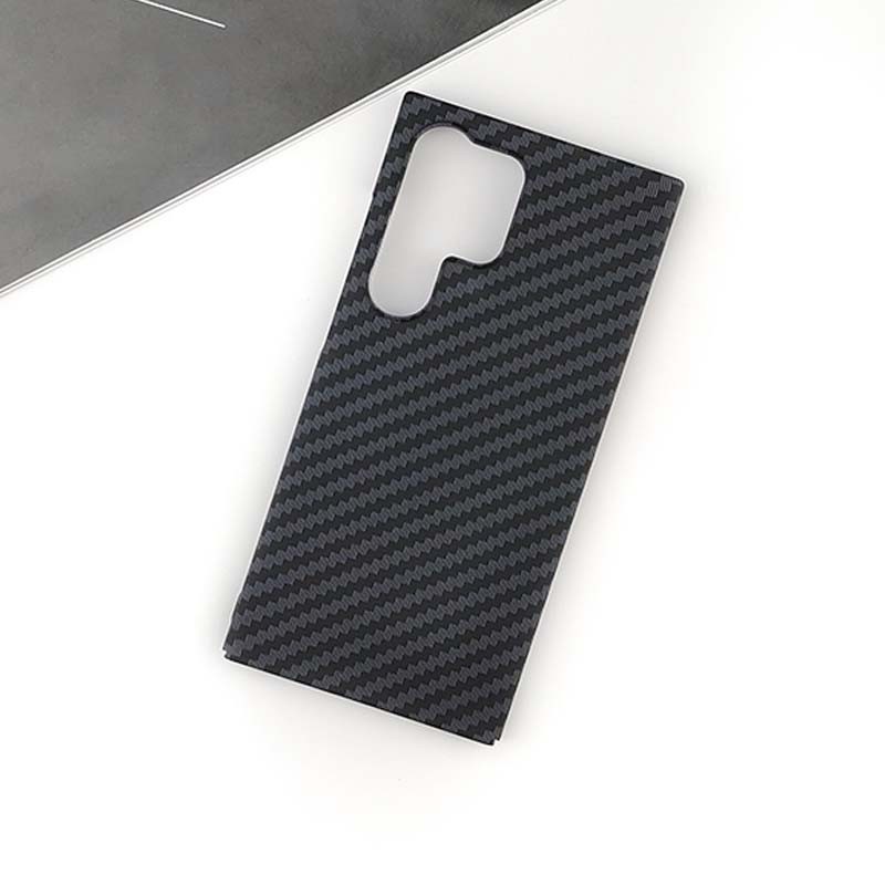 For Samsung Galaxy S25 S24 S23 S22 Plus Ultra Thin Carbon Fiber Matte PC Case Anti Fingerprint ...
