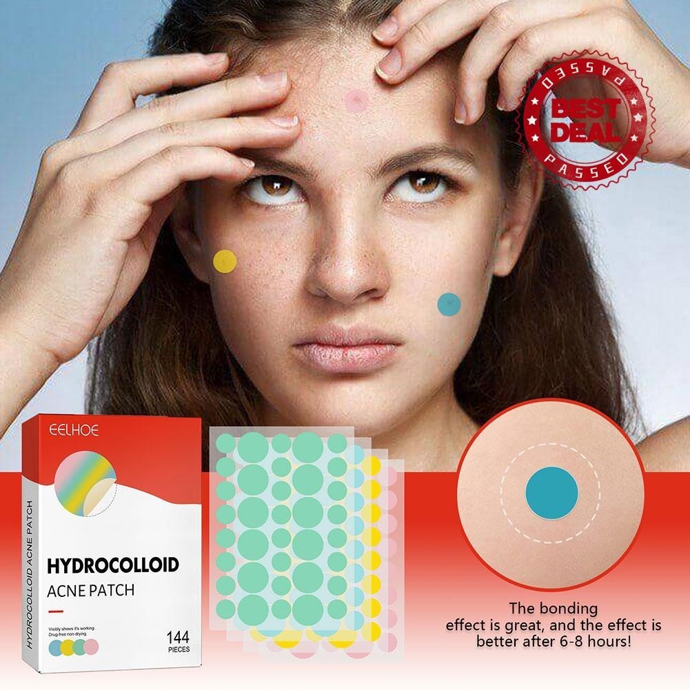 144pcs Invisible Pimple Spot Patches Hydrocolloid Acnes Effective ...