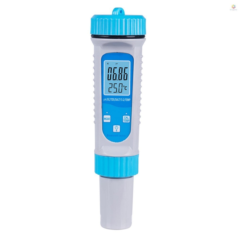 Smart BT 6 in 1 Ph Tester Pool Water PH/ EC/ TDS/ SALT/ S.G ...