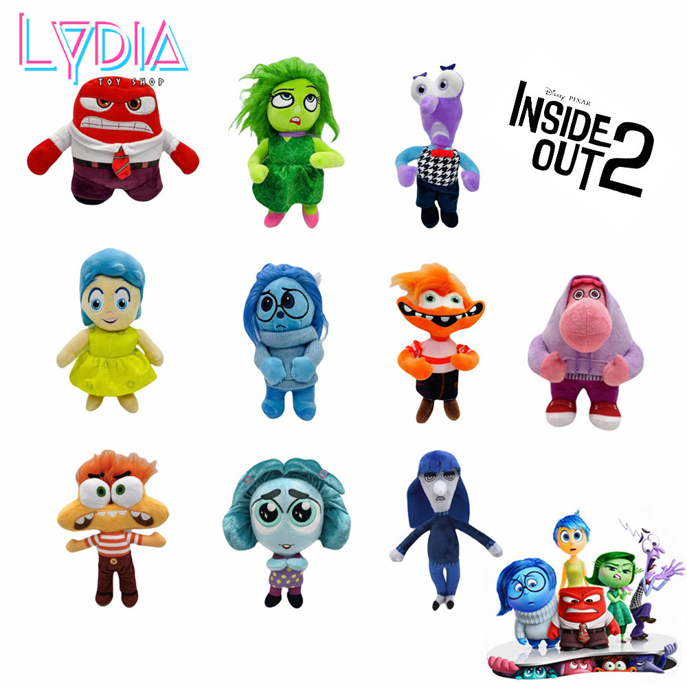 LYDIA Inside Out Plushie 2 Emotional Stuffed Toys JOY ANGER SADNESS ...