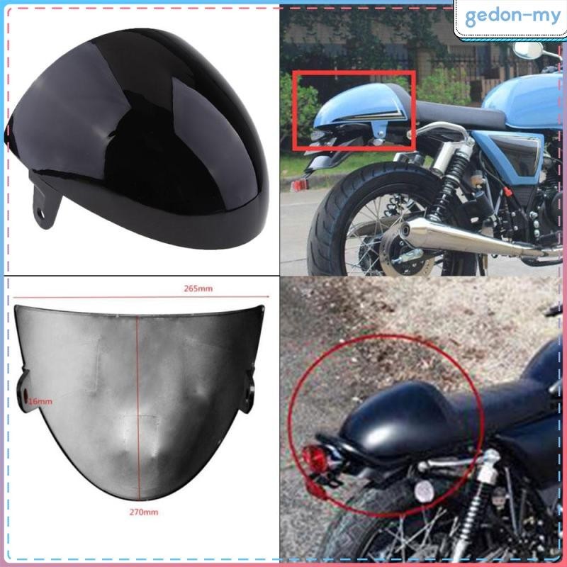 [GedonMY] Black Tail Rear Seat Cowl Cover Fairing ABS for Retro Cafe ...