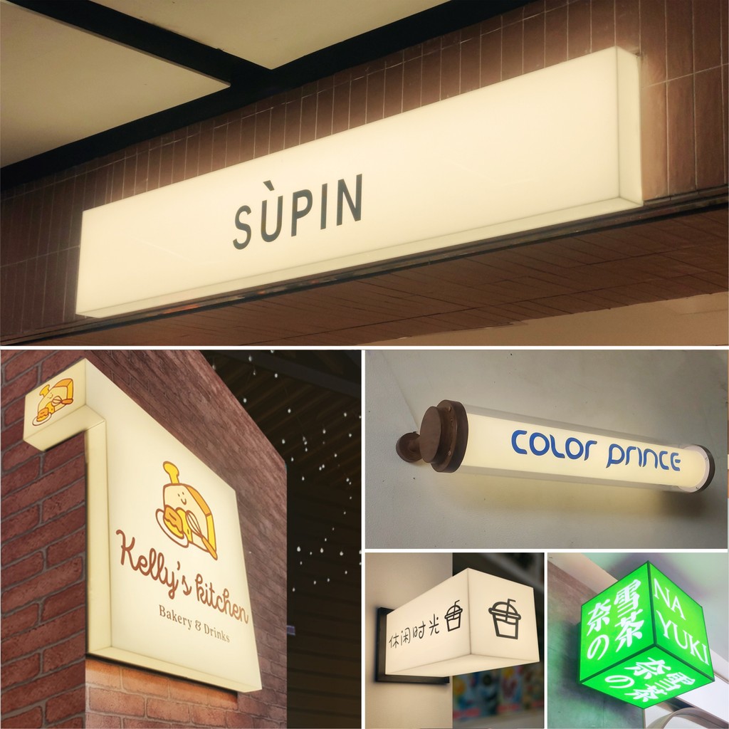 Customized Light Box Billboard Acrylic Whole Body Hanging Light Box ...