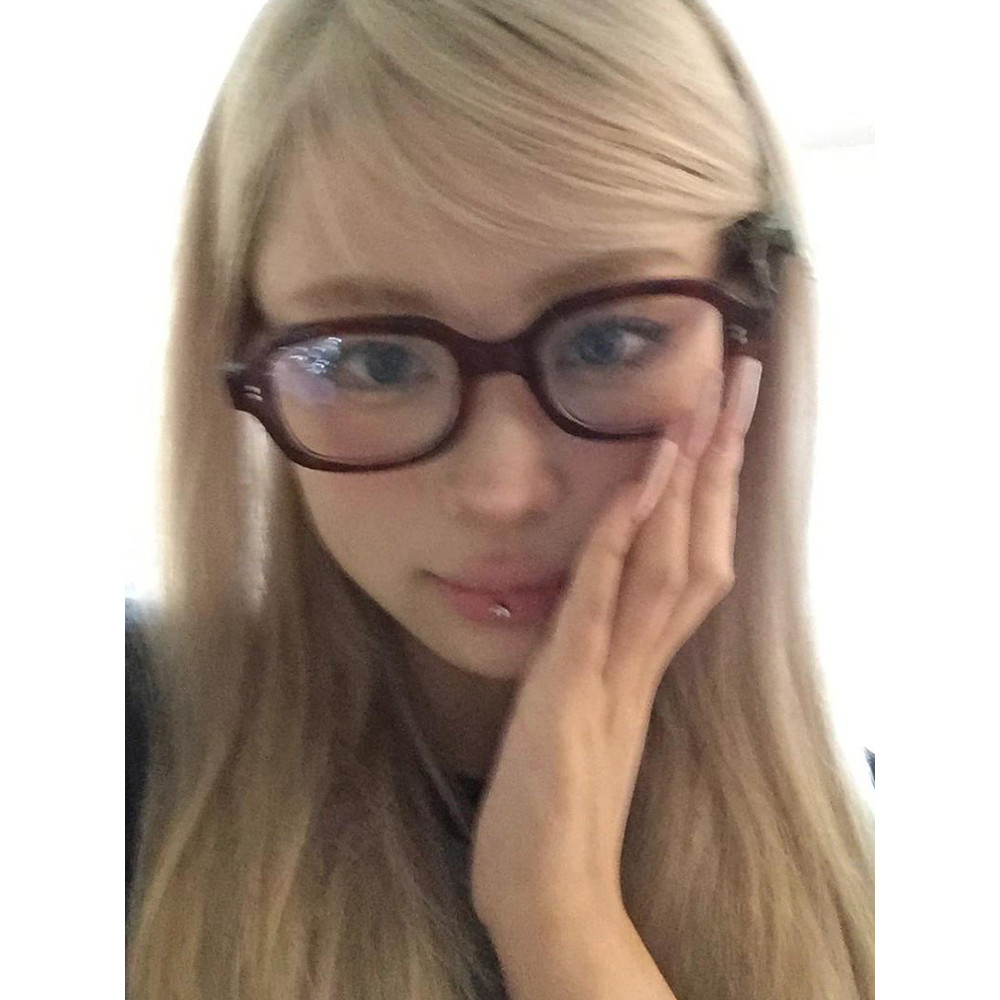 Oval Frame Red Retro Myopia Glasses Frame Frame Female High-End Feel ...